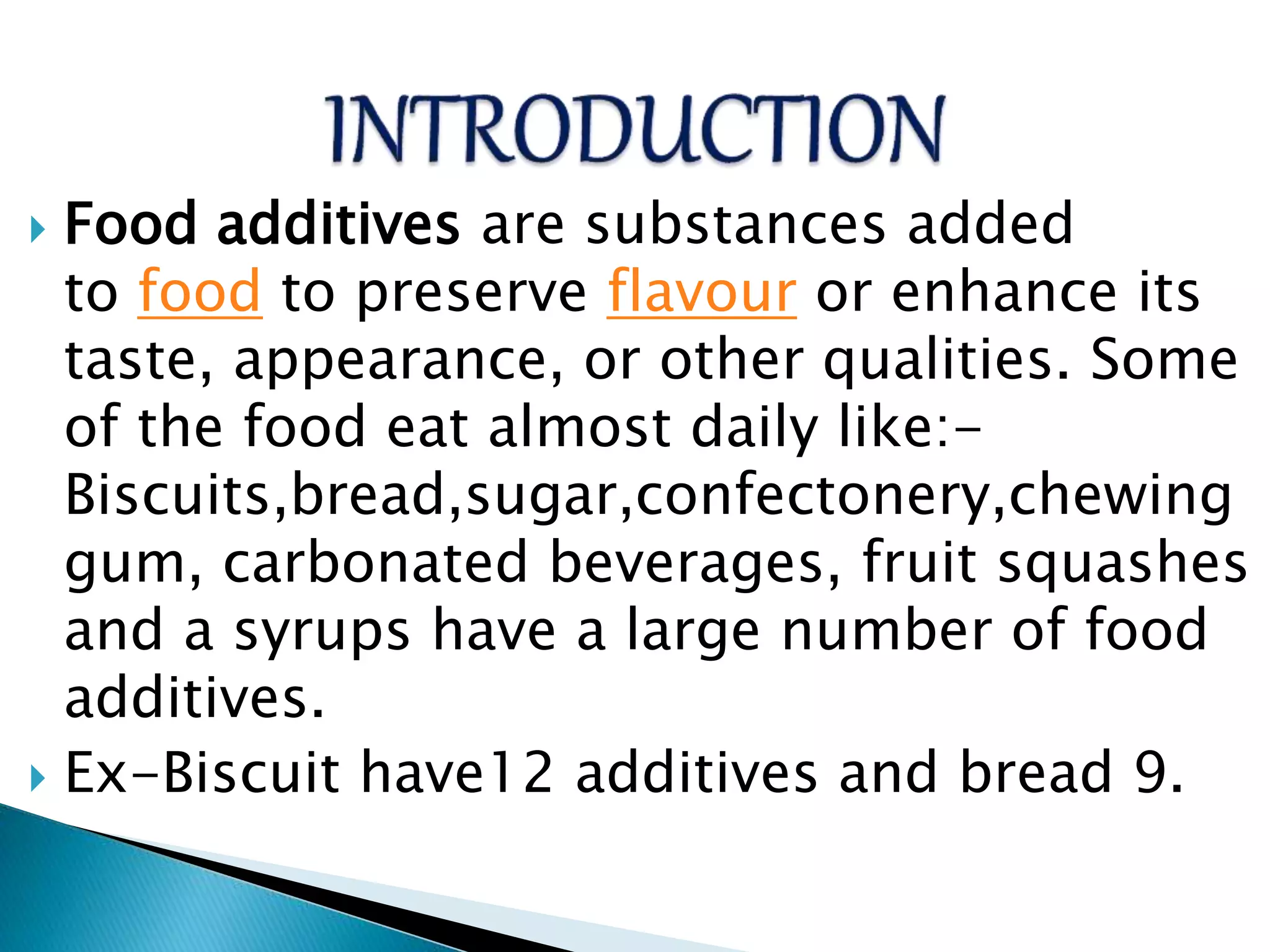 Food additives & Safety issues | PPTX