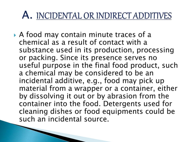 Food additives & Safety issues | PPT