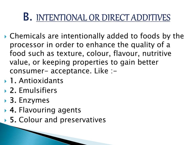 Food additives & Safety issues | PPT
