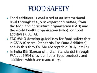 Food additives & Safety issues | PPT
