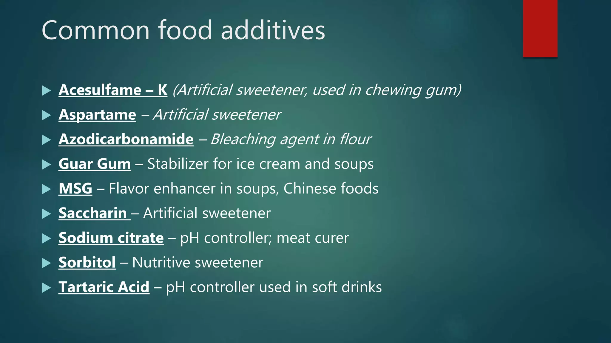 Food additives and preservatives | PPTX