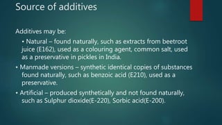 Food additives and preservatives | PPTX