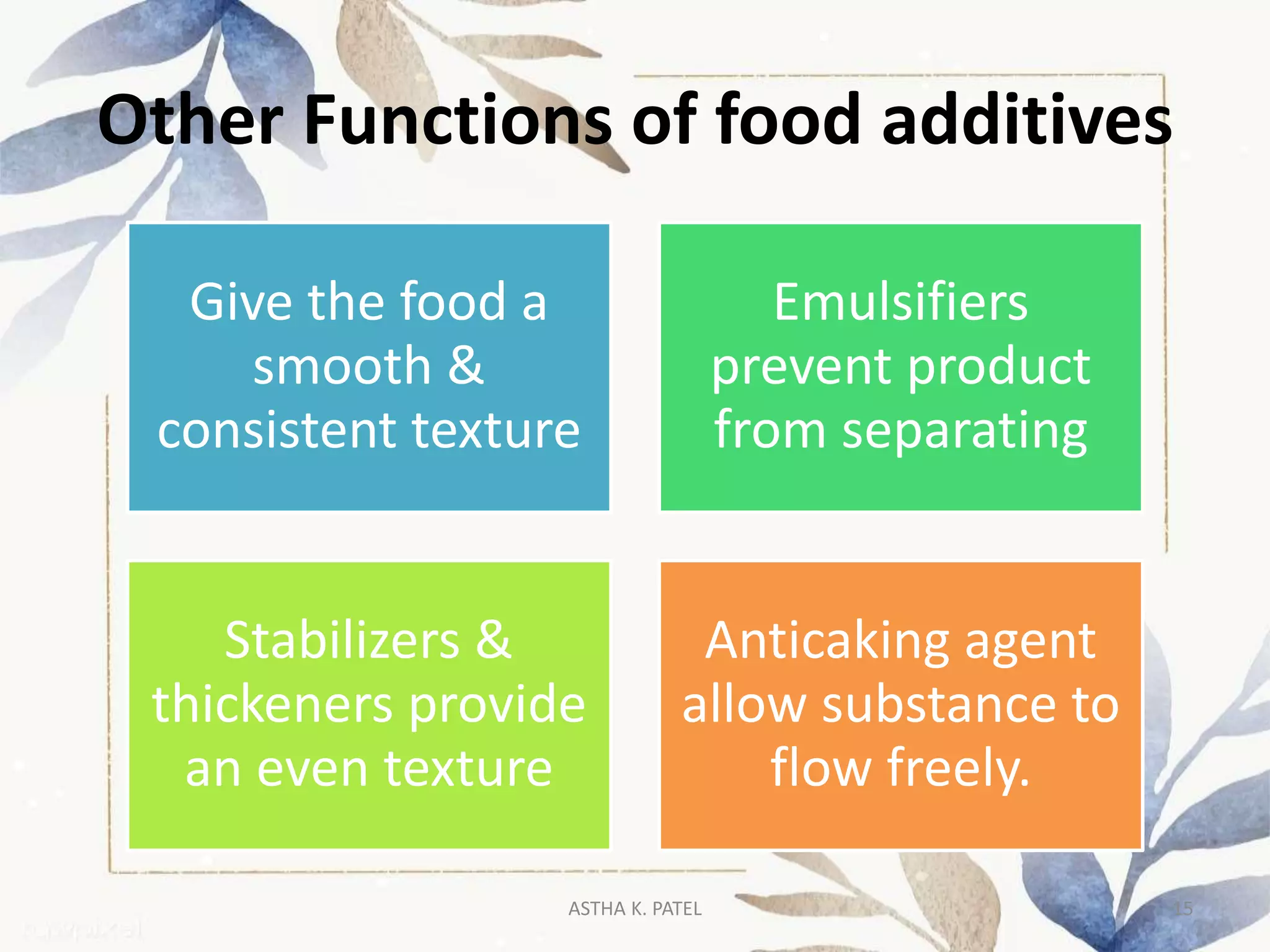 Food Additives | PPTX