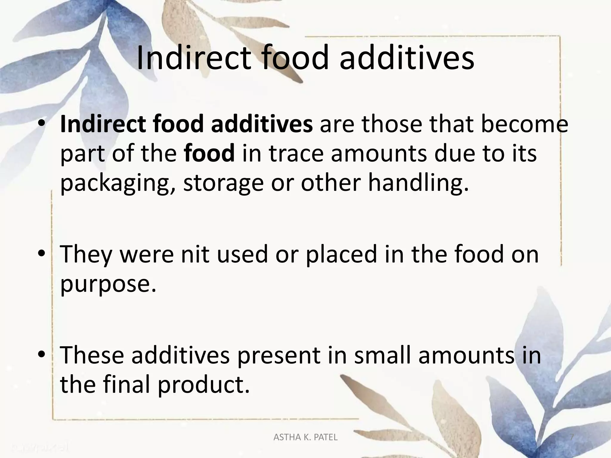 Food Additives | PPTX