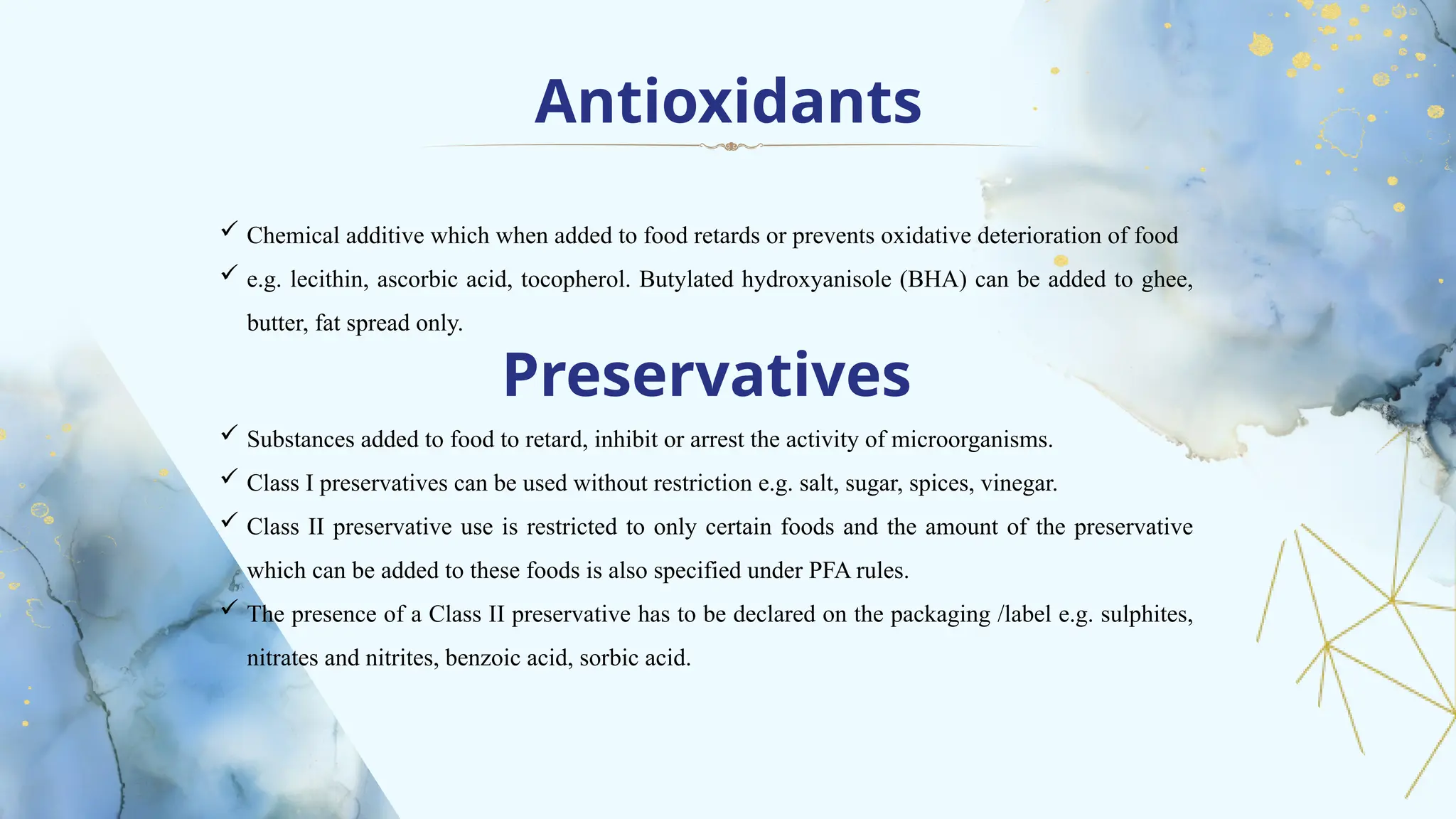 Food Additives/classification of food additives/types of food additives ...
