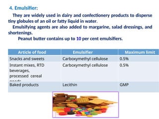 DETAILED STUDY ON FOOD ADDITIVES IN PROCESSING AS QUALITY ENHANCER | PPTX