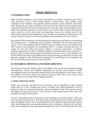 Food additives notes | PDF