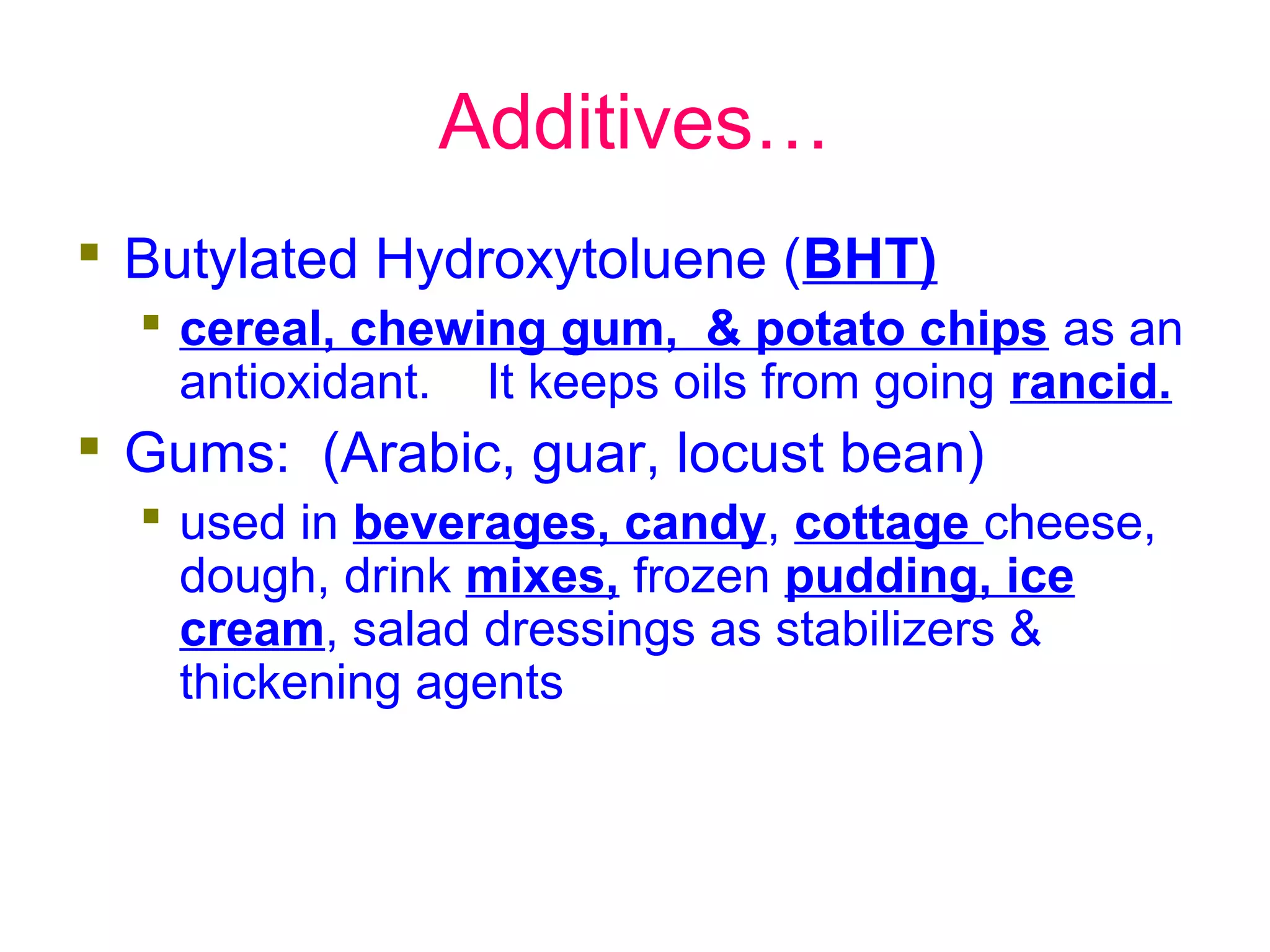 Food additives ppt | PPT