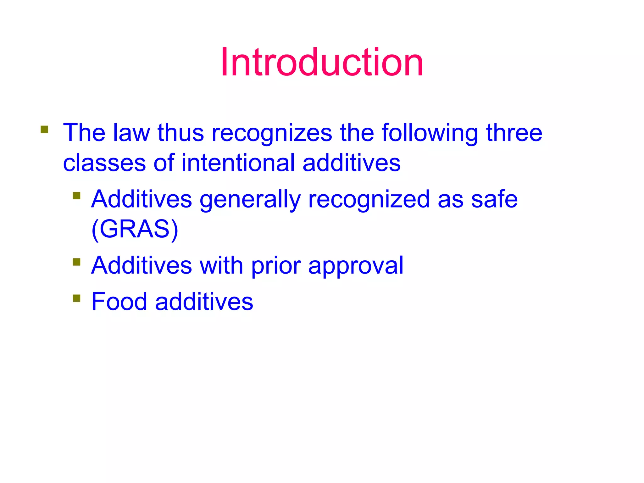 Food additives ppt | PPT