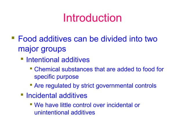 Food additives ppt | PPT