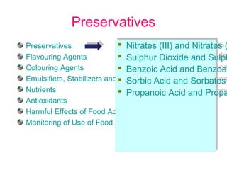Food additives ppt | PPT