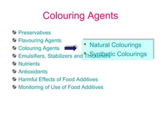 Food additives ppt | PPT
