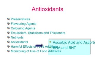 Food additives ppt | PPT