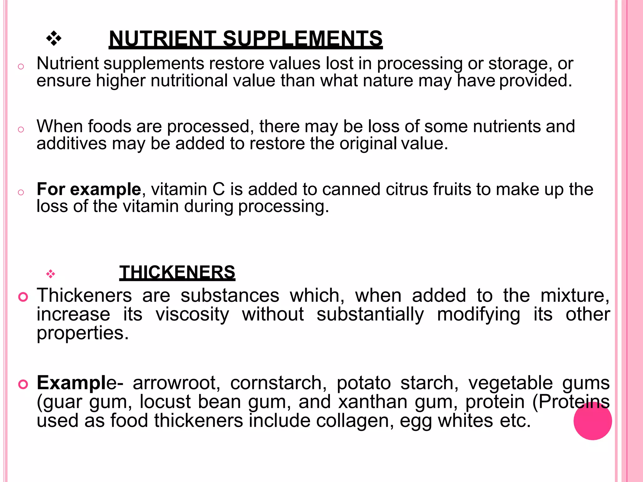 Food additives ppt | PPTX
