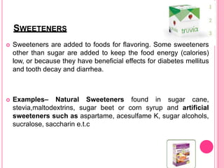 Food additives ppt | PPTX