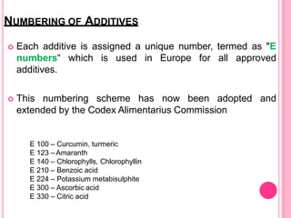 Food additives ppt | PPTX