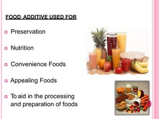 Food additives ppt | PPTX