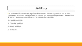 Food additives used in fruit based beverages | PPTX