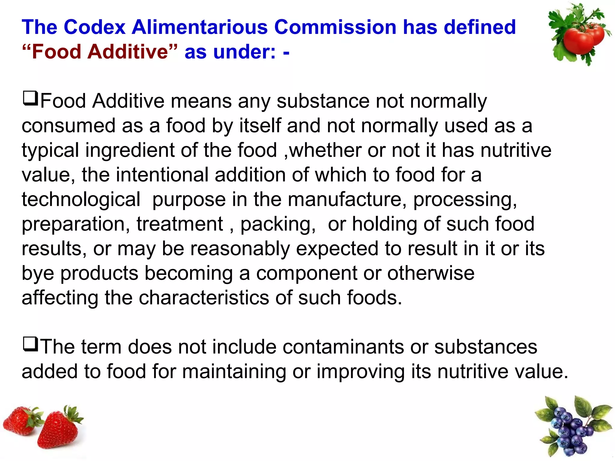 Food additives | PPT