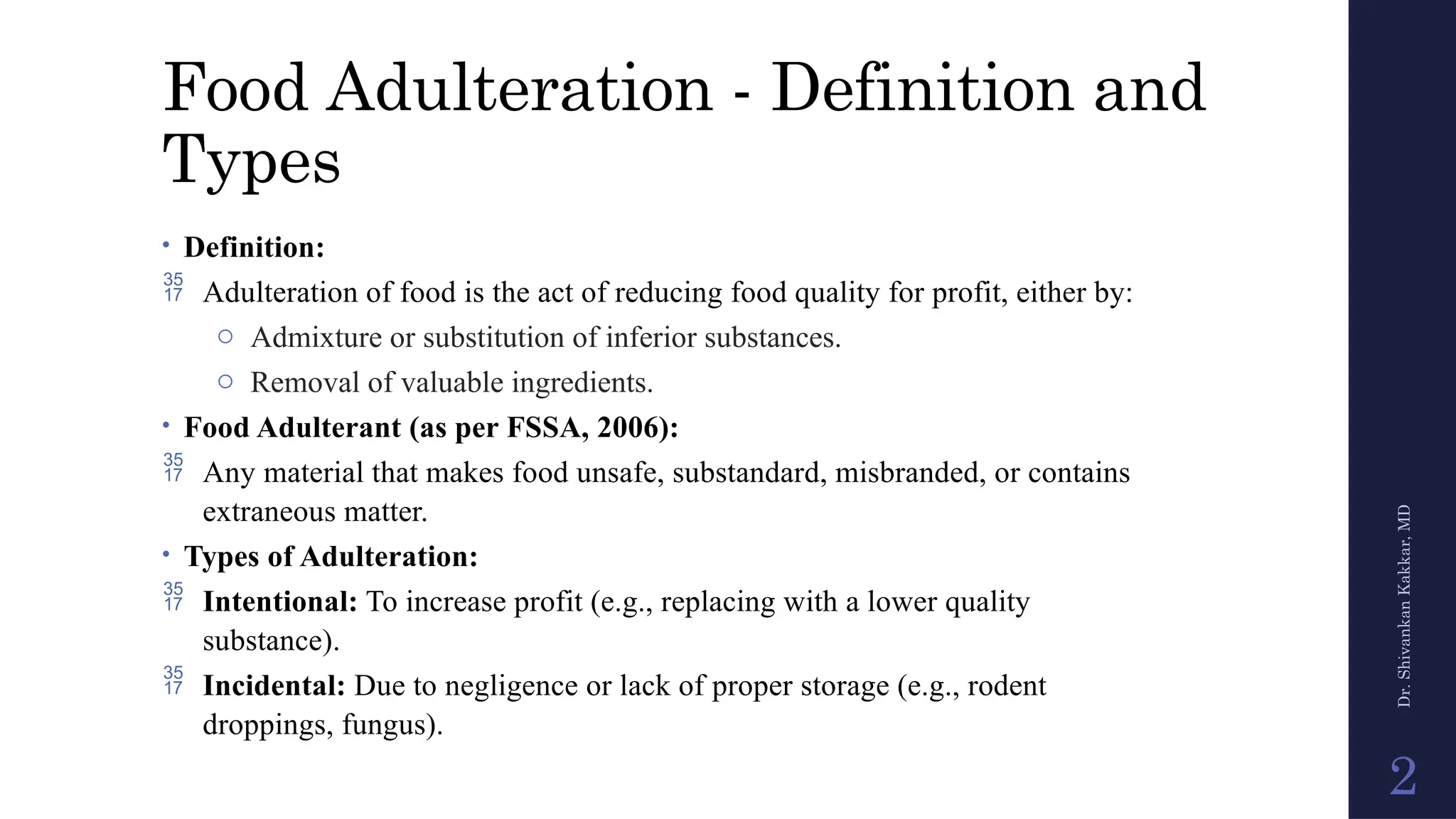 Food Adulteration: Understanding the Risks | PPTX | Food & Drink