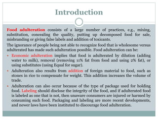 Food adulteration | PPTX