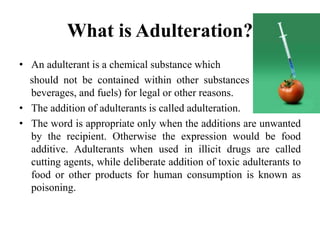 Food adulteration | PPTX