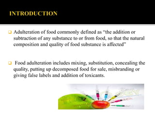 Food adulteration | PPTX