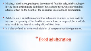 Food adulteration | PPT