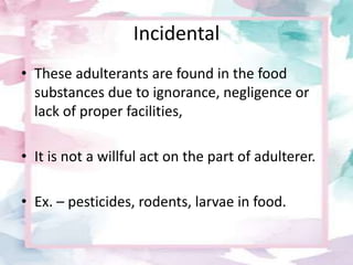 Food adulteration | PPTX