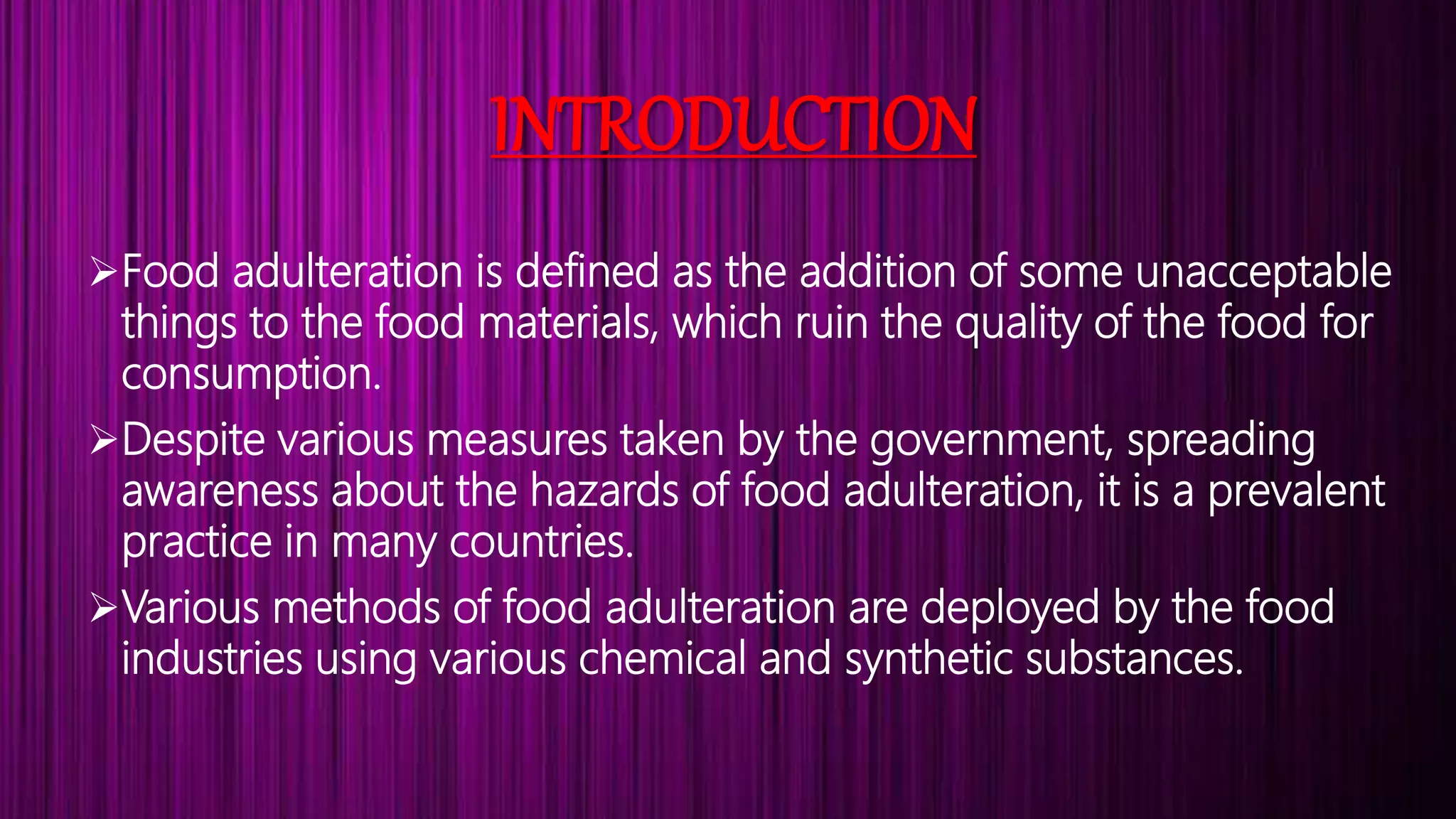 Food adulteration/slideshare/ppt | PPTX