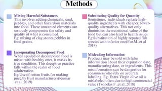 Food Adulteration and its health impacts | PDF