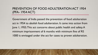 Food adulteration.pptx for B.sc 2nd year | PPTX