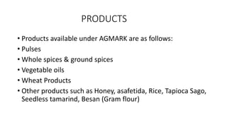 Food Adulteration Act & AGMARK | PPT