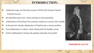 Food adulteration and analysis by Suresh Bi | PPTX
