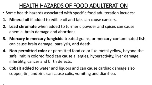Food Adulteration And Detection Pptx
