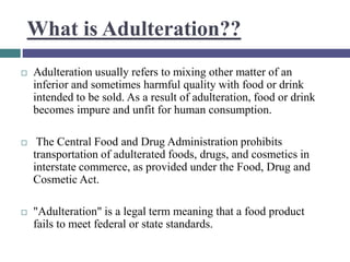 Food adulteration | PPTX