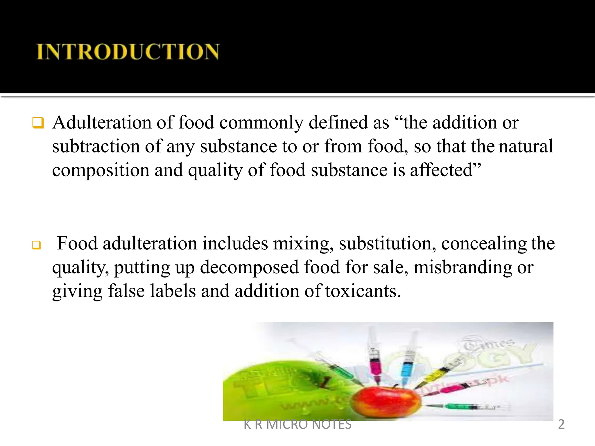 Food Adulteration pptx | PPTX