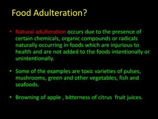 Food Adulteration | PPTX