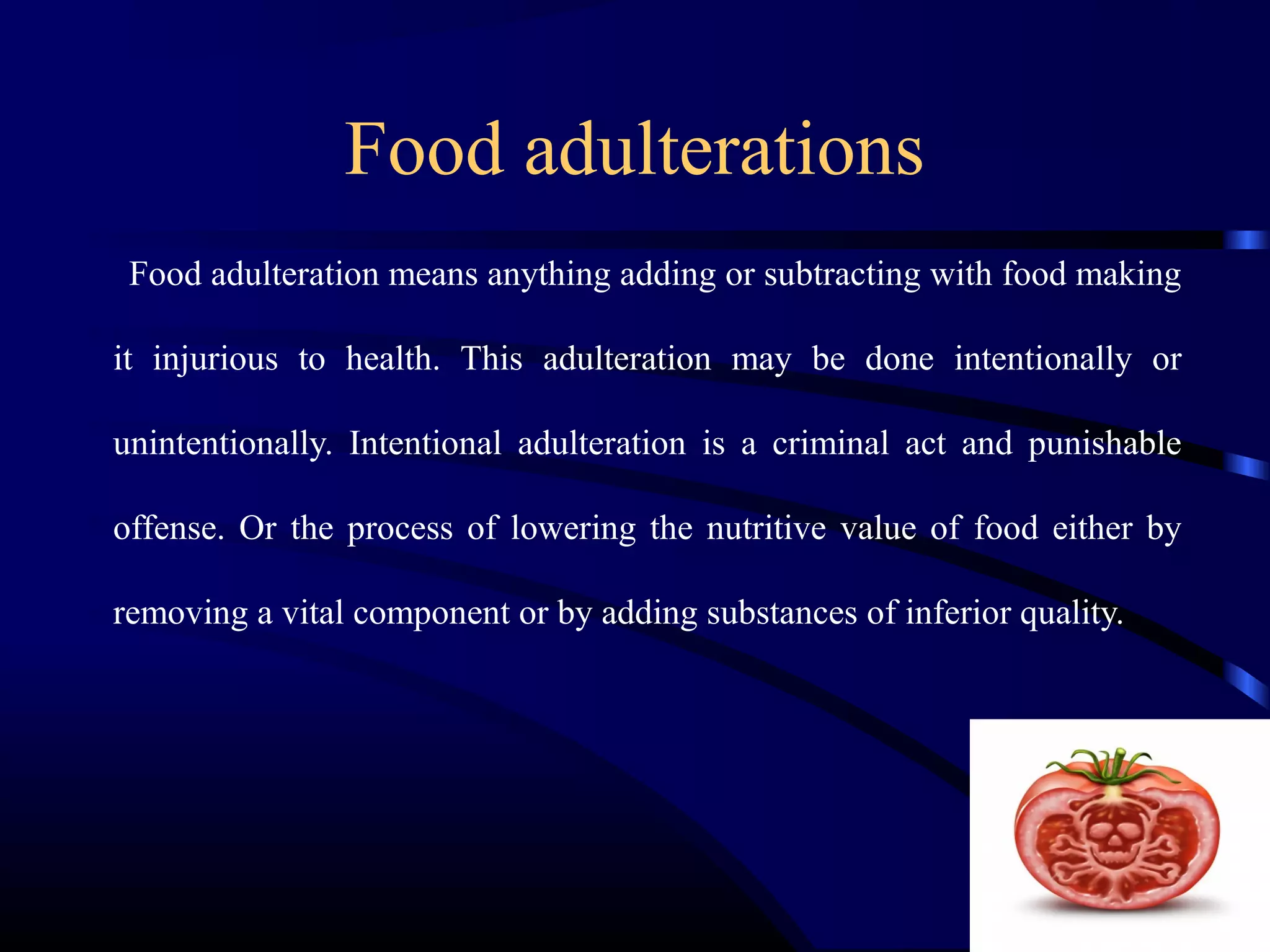 Food Adultration. | PPT