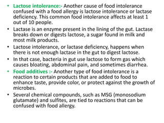 common Food allergies and intolerances observed | PPT