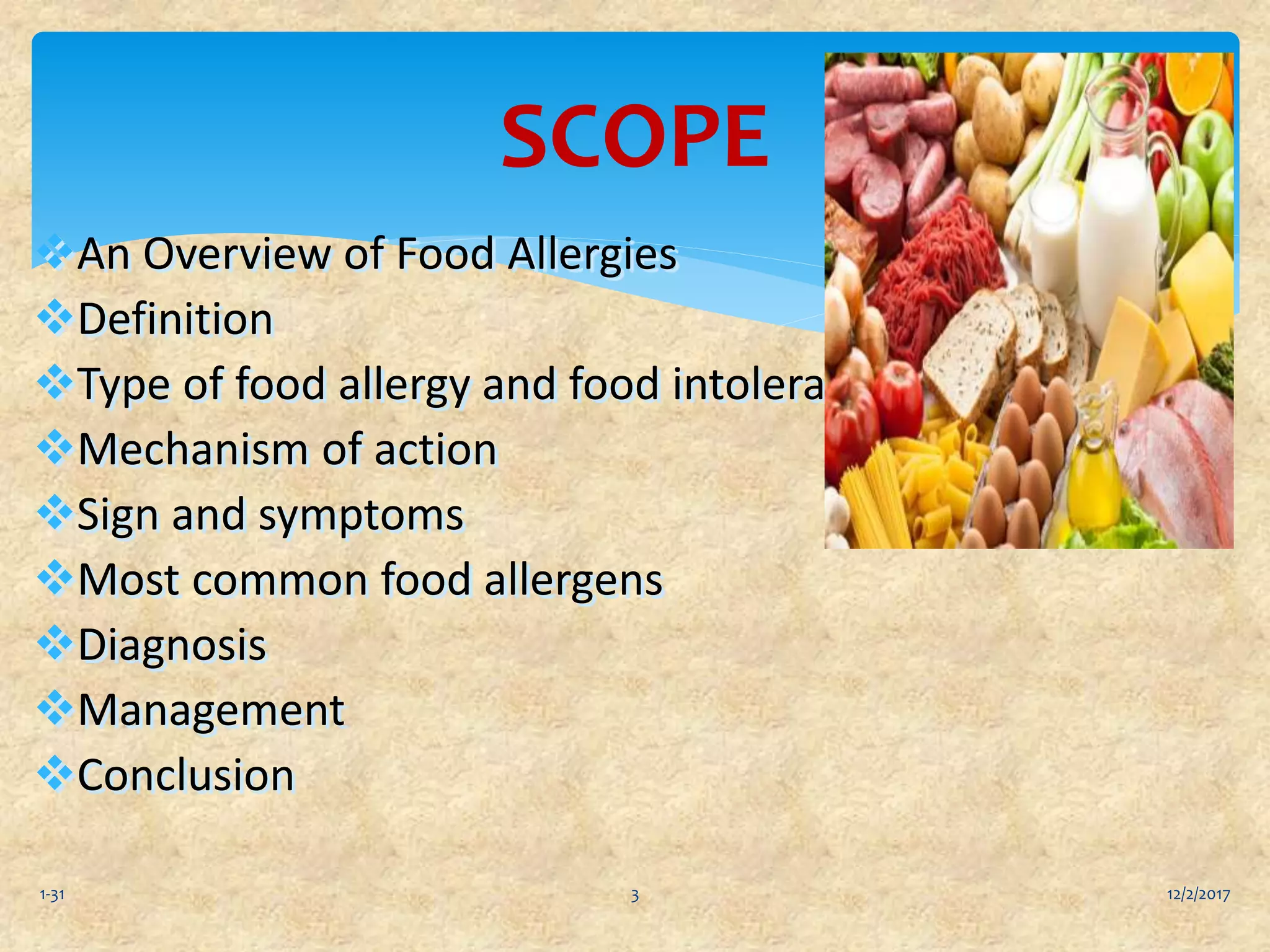 Food allergies and food intolerances ppt | PPTX