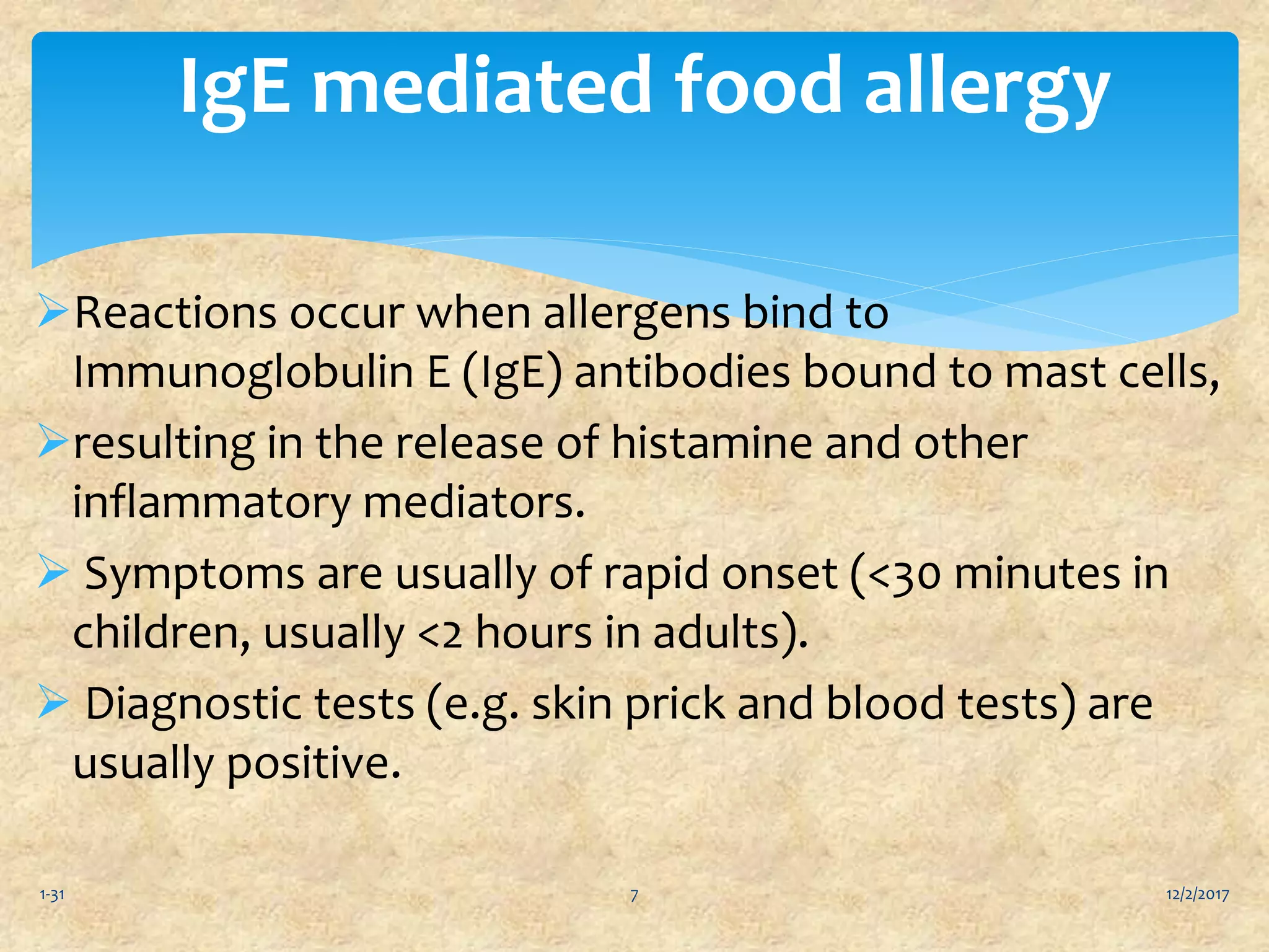 Food allergies and food intolerances ppt | PPTX