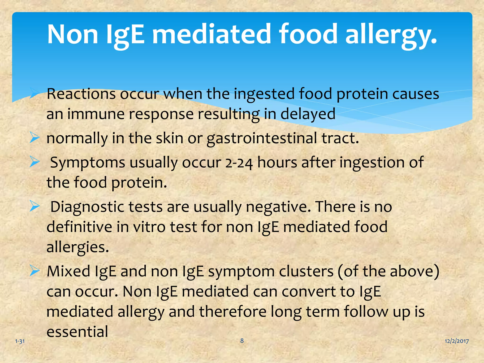Food allergies and food intolerances ppt | PPTX