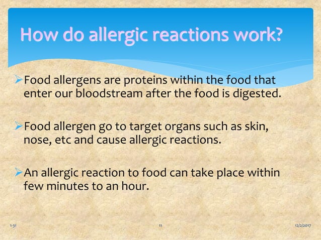 Food allergies and food intolerances ppt | PPTX