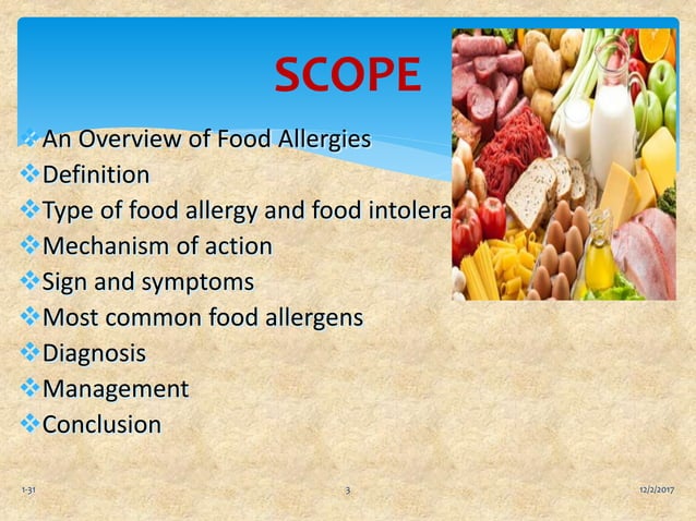 Food allergies and food intolerances ppt | PPTX