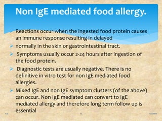 Food allergies and food intolerances ppt | PPTX