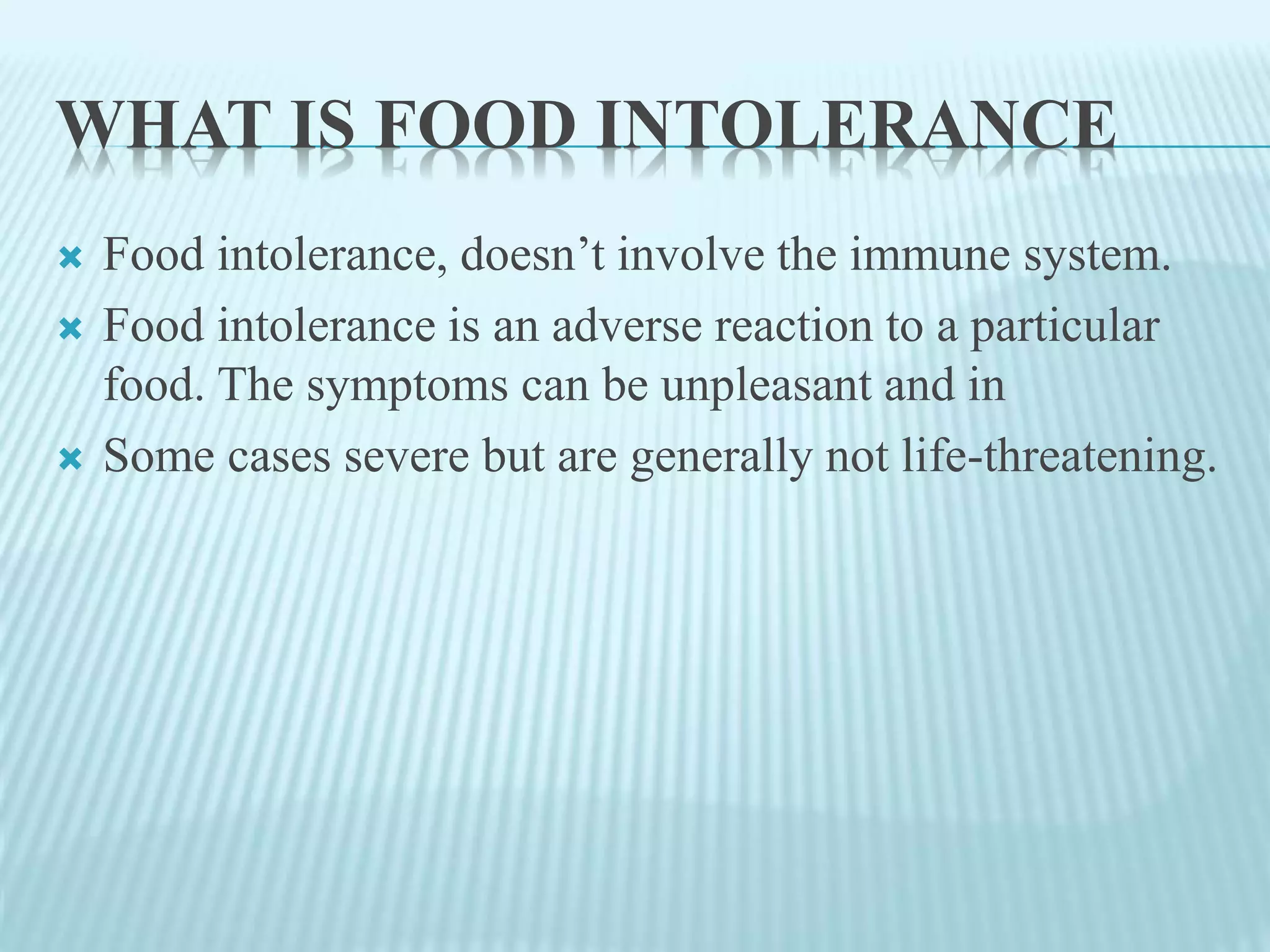 Food allergy & Intolerance | PPTX