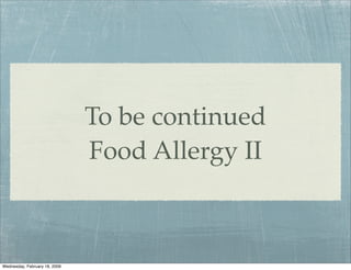 Food allergy slide | PDF