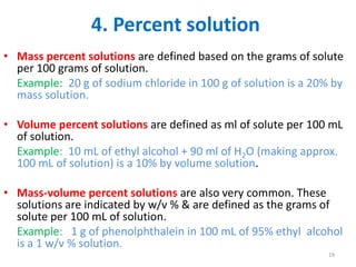 Preparing, Diluting of solutions of different Strengths & safety ...