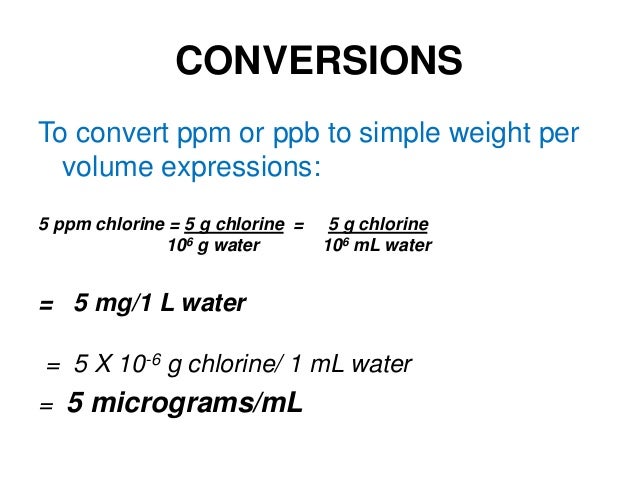 How to calculate ppm - weatherporet